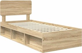 Rám postele s čelo Sonoma 90 x 190 cm Masivní borové dřevo 3412134