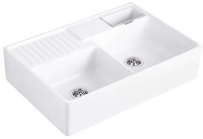 Villeroy & Boch - Keramický dřez 90x63 cm, CeramicPlus, Snow White 632391KG