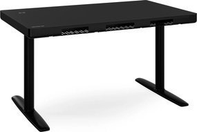Elektrický psací stůl sit-stand se zásuvkou a bezdrátovou nabíječkou Qi černý, 1200 mm: ELLIS