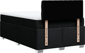 Box spring postel s matrací černá 120x200 cm textil 3285864
