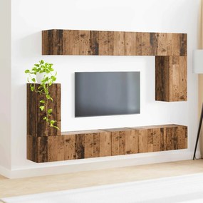 Sestava TV skříněk 5 ks Staré dřevo Kompozitní dřevo 3409094