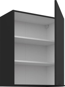 ARIA cc | horní skříňka 60 G-72 1F policová | 60 cm | ANTI FINGERPRINT povrch | černá
