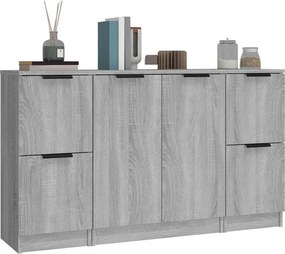 Příborníky 3 ks šedé sonoma kompozitní dřevo 3115850