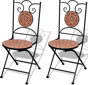 3dílný bistro set mozaikový keramický terakota 271770