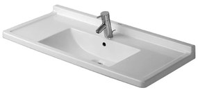 Duravit Starck 3 - Nábytkové umyvadlo 105x48,5 cm s 1 otvorem pro armaturu, bílé 0304100000