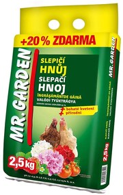 Mr. Garden slepičí hnůj 2.5kg + 20% zdarma