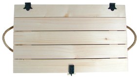 Dřevěná bedýnka na hračky - uzavíratelná 60x36x33cm severský smrk - Přírodní