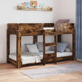 Patrová postel pro děti Kouřový dub 75 x 190 cm 3410543