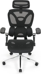 Kancelářská ergonomická židle PORTE II — síťovina, černá