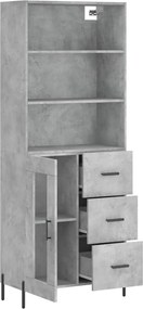 Skříň highboard betonově šedá 69,5x34x180 cm kompozitní dřevo 3189521