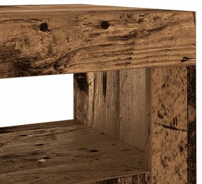 Příborník s LED old wood 80 x 35 x 75 cm kompozitní dřevo