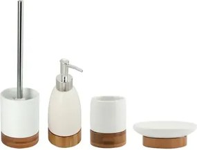 MSV TALLINN dávkovač mýdla bílý / keramika, dřevo / 250 ml