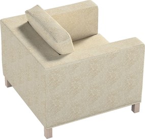 Potah na křesko IKEA Karlanda, krátký barva béžová látka lesklé, pletený vzor, vzorované