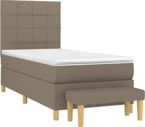 Box spring postel s matrací taupe 90x200 cm textil 3137129