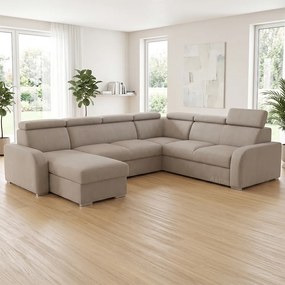 Sedací souprava OSLO U | 170x315x250 | rozkládací + 2x úložný prostor | VÝBĚR TKANIN