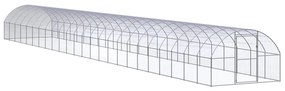 Venkovní klec pro kuřata 3 x 24 x 2 m pozinkovaná ocel 3095471