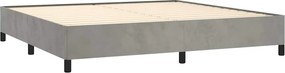 Box spring postel s matrací světle šedá 200x200 cm samet 3132759