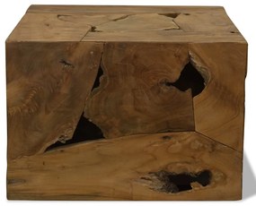 vidaXL Marketos Konferenční stolek, pravý teak, 50x50x35 cm, hnědý