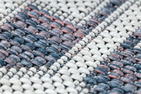 Dywany Łuszczów Kusový koberec Sion Sisal Aztec 3007 blue/pink/ecru – na ven i na doma Rozměry koberců: 80x150