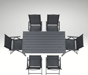 Vikio Zahradní set 140x80 pro 6 osob V136-140 černá