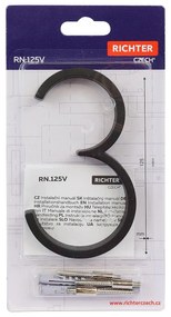 Richter RN.125V.3.CE číslo "3" černé Černá