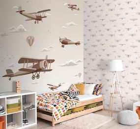 Dětská vliesová obrazová tapeta  na zeď, letadla, 152-1, 200 x 275 cm, Sambori, ICH Wallcoverings