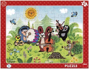 DINO Puzzle deskové 40 dílků Krtek a kapela (Krteček) 32x24cm skládačka dn322271