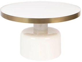 Bílý kovový konferenční stolek ZUIVER GLAM 60 cm