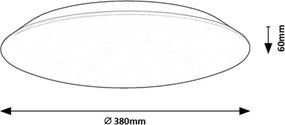 Rabalux Bílé stropní LED svítidlo Rorik 380mm 24W 71124