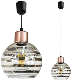 BERGE Stropní svítidlo LED 1xE27 GLASS BALL měděné barvy