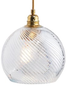 EBB & FLOW Závěsná lampa Rowan zlatá/křišťálová Ø 22 cm