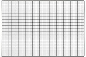 Magnetická tabule s odkládací poličkou MANAŽER K 120 x 90 cm (potisk) - čtverce 100 mm (101200902105)