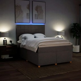 Box spring postel s matrací taupe 140x200 cm textil 3293607