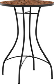 Mozaikový bistro set terakotový železo a keramika 3216352