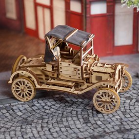 Ugears 3D dřevěné mechanické puzzle Historický automobil UGR-T