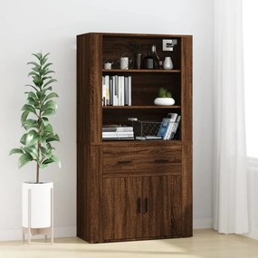 vidaXL Skříň highboard kompozitní dřevo [3185375] Barva: kouřový dub