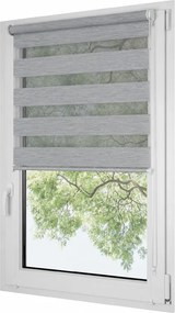 Roleta Den a Noc neinvazivní Premium Stříbro 120x220 cm