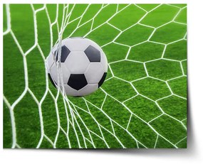 Sablio Plakát Fotbalový míč v bráně - 60x40 cm