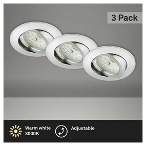 Briloner 8312-039 - SADA 3x LED Koupelnové podhledové svítidlo LED/5W/230V IP23