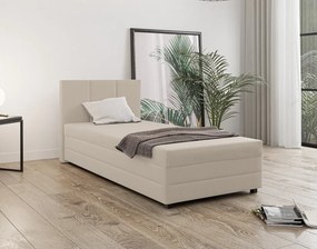 Boxspringová postel, jednolůžko, béžová, 110x200, univerzální, ALEXA