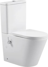Erga Tina, WC kombi mísa 620x365x820 mm, Rimless + funkce bidetu + toaletní sedátko, bílá lesklá, ERG-V03-TINA-RIM-BID-WH
