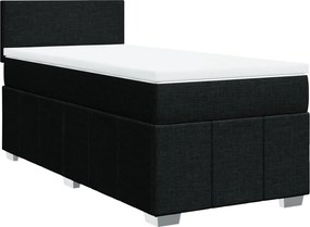 Box spring postel s matrací černá 90x200 cm textil 3286946