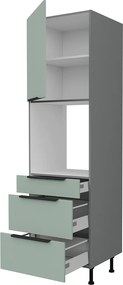 ARIA sa | vysoká skříňka 60 DPS-215 3S1F na vestavnou troubu | PREMIUM BOX | 60 cm | ANTI FINGERPRINT povrch | antracit/aquamarine