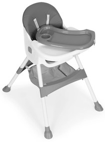 Dětská jídelní židlička BABY ECOTOYS šedá