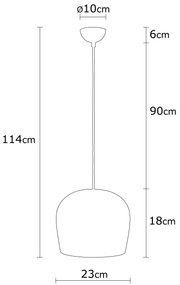 OPVIQ Závěsné světlo BERCESTE 23cm 525NOR1651
