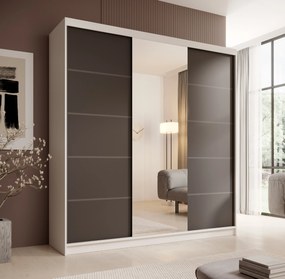 ADRK Furniture Posuvná skříň se zrcadlem Sonic 200 ADRK-SW-SON-WB-200