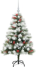 Umělý vánoční stromeček Zelená a bílá 120 cm PVC, kov a plast 3395164