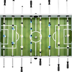 vidaXL Marketos Stolní fotbal ocel 60 kg 140 x 74,5 x 87,5 cm bílý