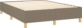 Box spring postel s matrací taupe 140x200 cm textil 3128689
