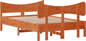 Postel bez matrace voskově hnědá 120 x 190 cm masivní borovice 3216401